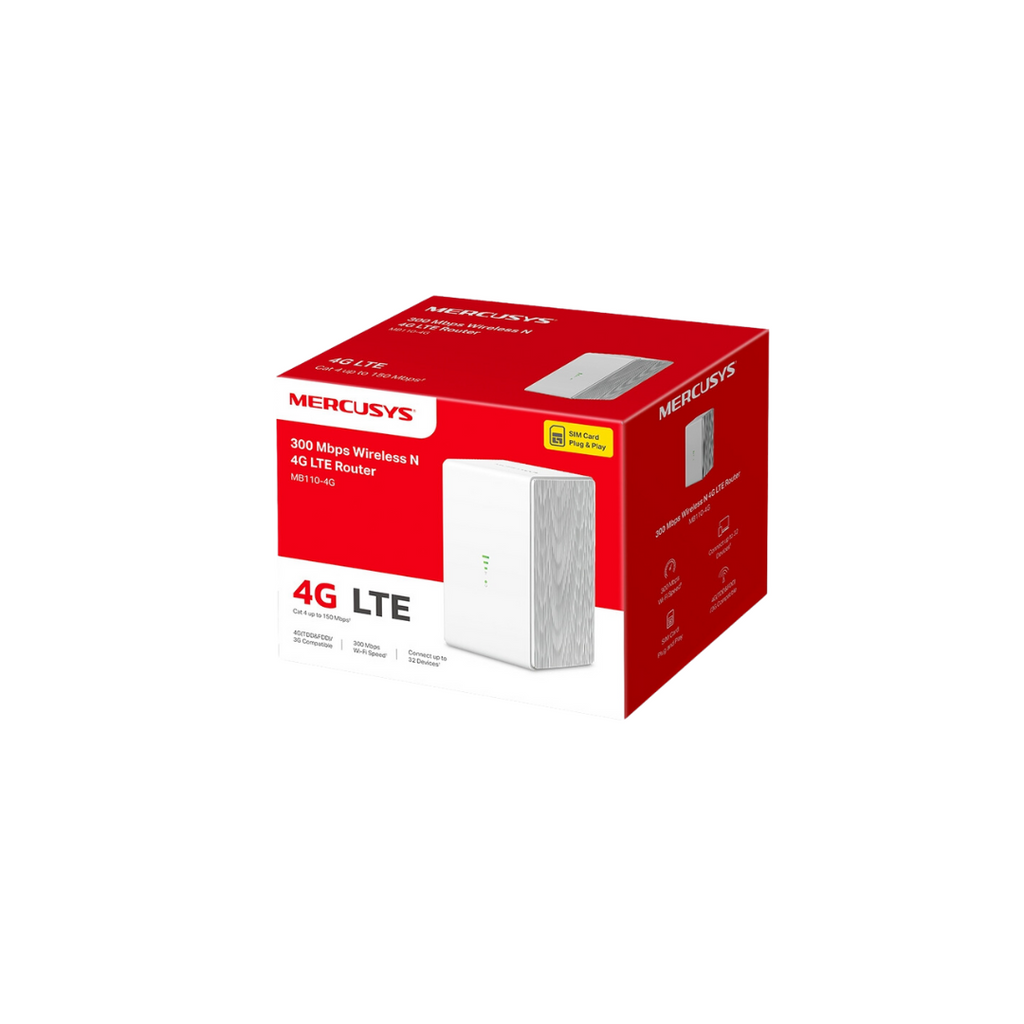 Mercusys MB110-4G 300Mbps Wireless N 4G LTE Router – DynaQuest PC