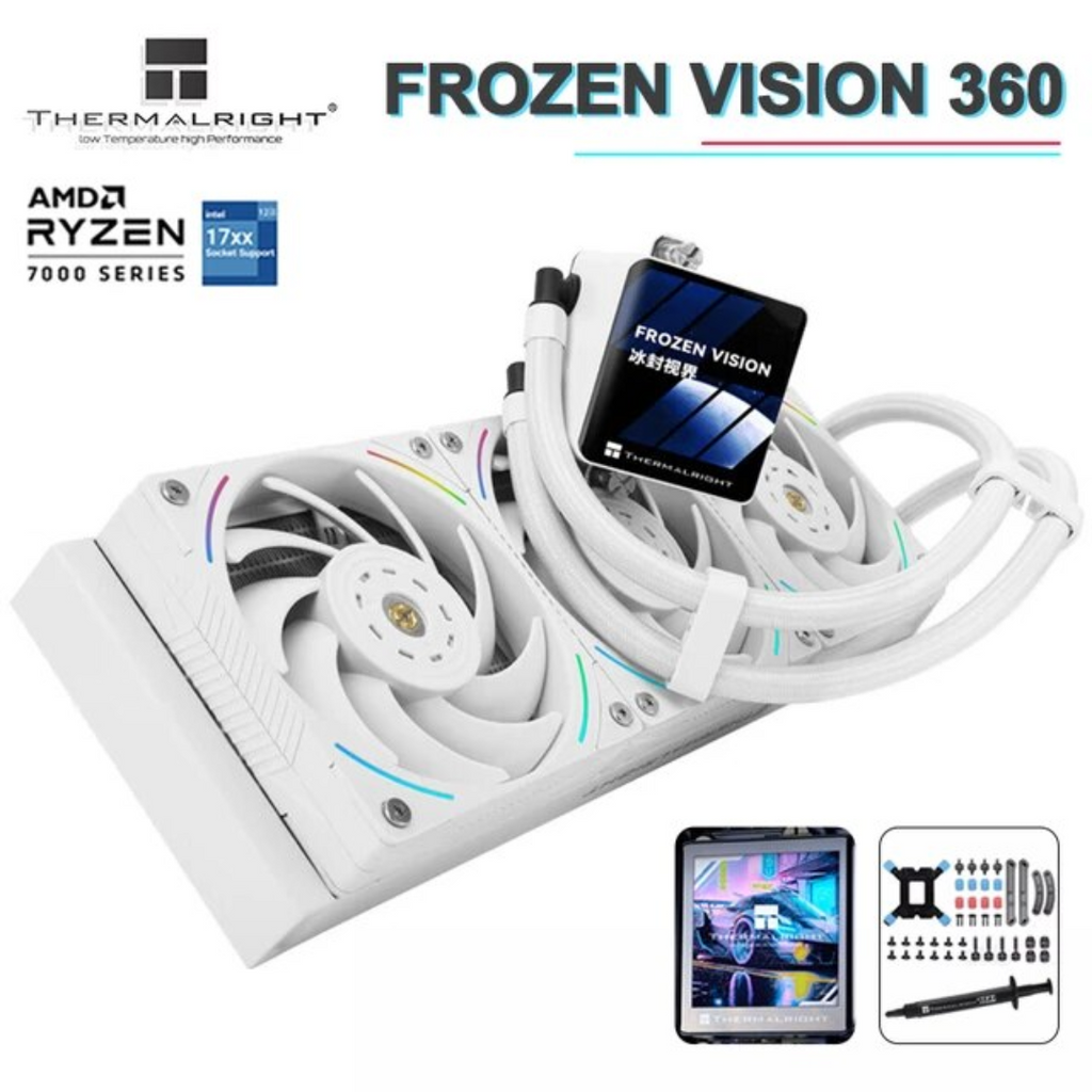 Thermalright Frozen Vision 360 ARGB White TL-K12W CPU Liquid Cooler ...