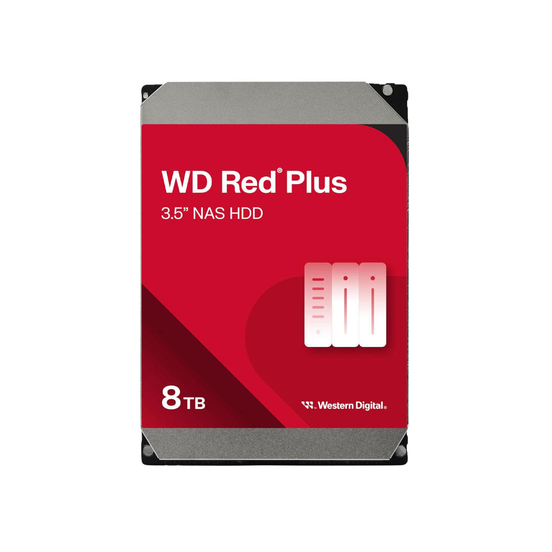 Western Digital WD Red Plus 8TB WD80EFPX NAS Hard Drive 3.5" – DynaQuest PC