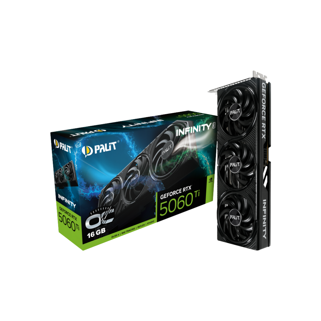 Palit RTX 5060 Ti Infinity 3 OC 16GB GDDR7 Graphics Card NE7506TS19T1 ...