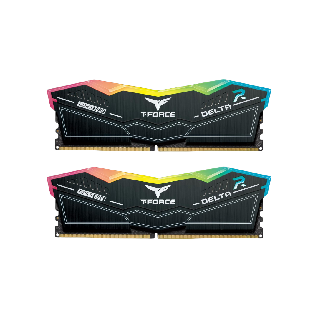 T-Force Delta RGB 32G Dual Black DDR5 6000MT/s Desktop Memory FF3D532G ...