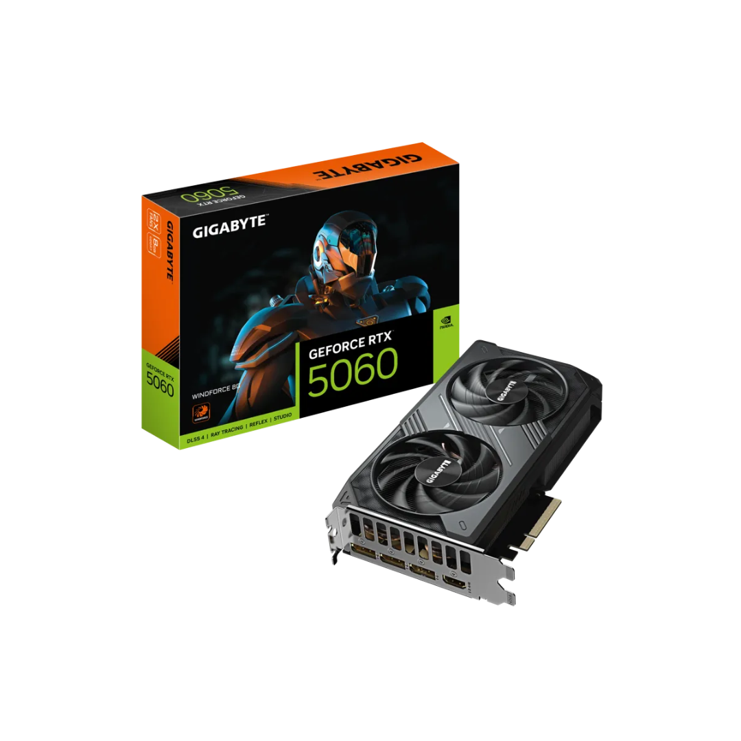 Gigabyte RTX 5060 Windforce 8GB GDDR7 GV-N5060WF2-8GD Graphics Card ...