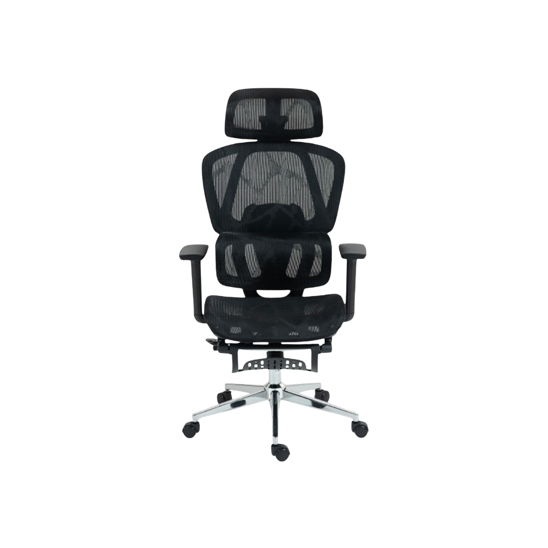 InPlay EF100-B V2 Black Ergonomic Computer Chair with Footrest ...
