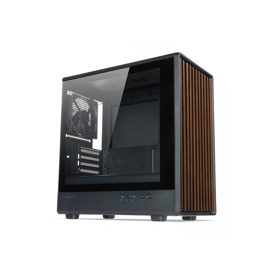 Tecware Timber M High Airflow Black TG mATX Case w/ 4x120mm Fan ...
