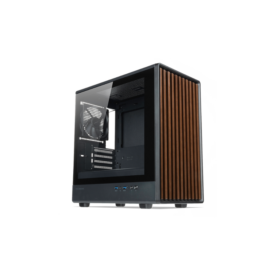 Tecware Timber M High Airflow Black TG mATX Case w/ 4x120mm Fan ...
