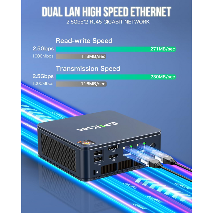 GMKtec M5 Plus NucBox Mini PC (Black) - AMD Ryzen 7 5825U | 16GB DDR4 ...