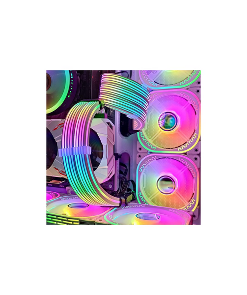 Dual 8pin ARGB PCIE/GPU Extension Cable BLACK – DynaQuest PC