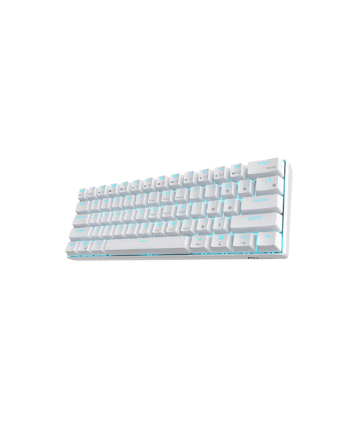RK Royal Kludge RK61 Wired / Wireless RGB 60% Compact 61-Keys White Bl ...