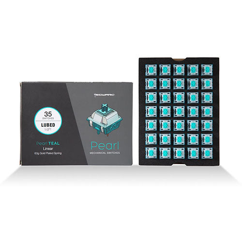 Tecware Pearl Teal Linear Mechanical Keyboard 63g Switches (35pcs ...